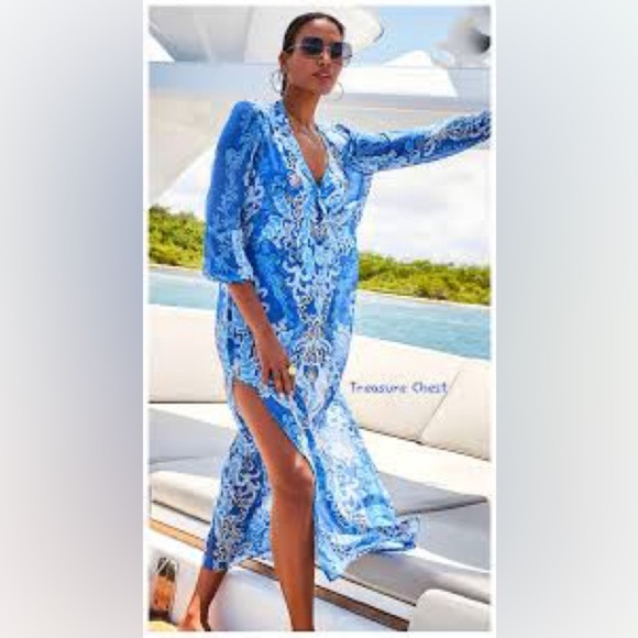 Lilly Pulitzer | Swim | Lilly Pulitzer Nwt Keir Maxi Coverup Alba Blue ...